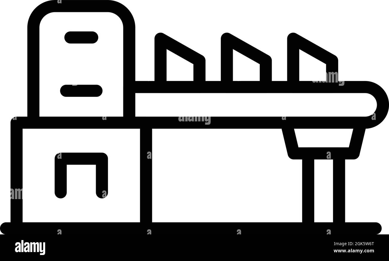 Manufacturing flow icon outline vector. Factory process. Delivery chain ...