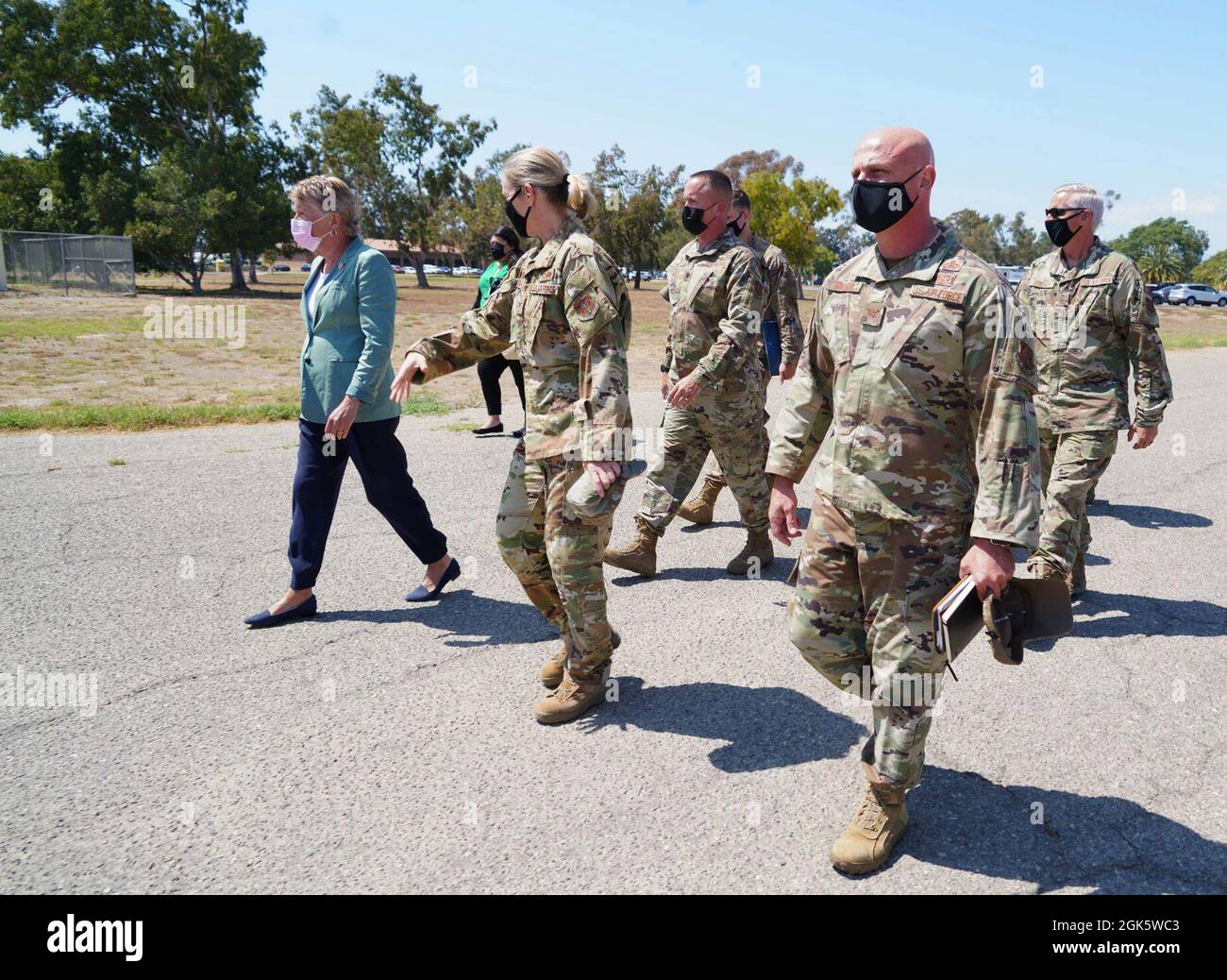 Congresswoman Julia Brownley, a representative for California, receives ...