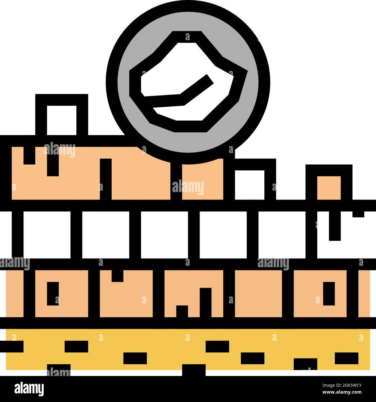 limestone quarry color icon vector illustration Stock Vector Image ...