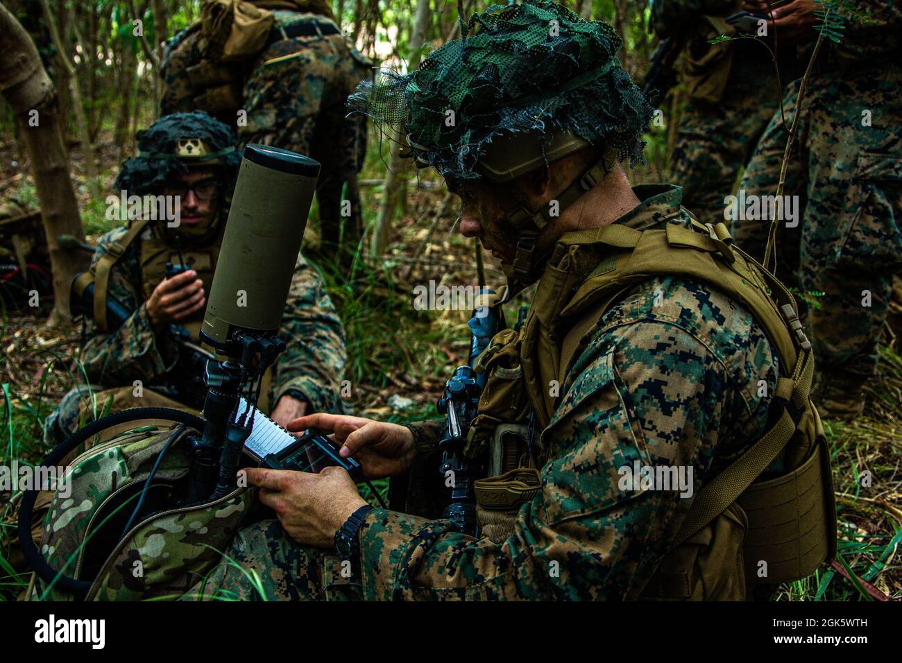 U.S. Marine Corps Cpl. Joshua Phipps, electronic warfare operator, 3rd ...