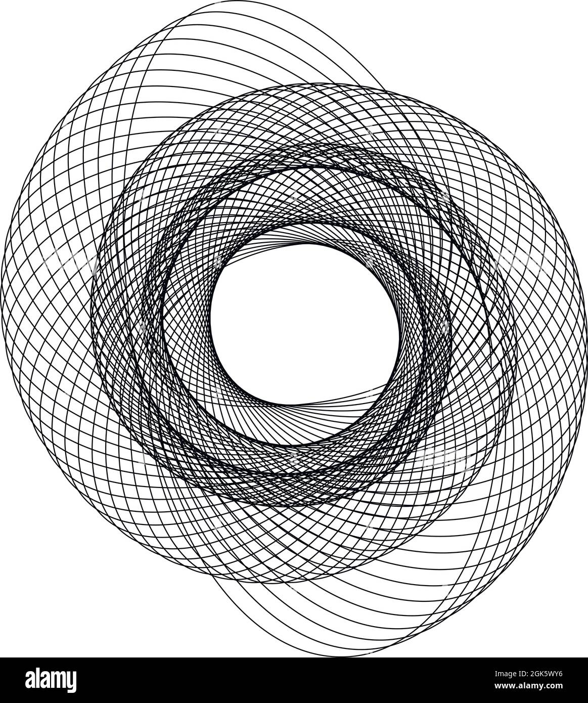 Abstract geometric shape. Technology round logo. Design element. Lines ...