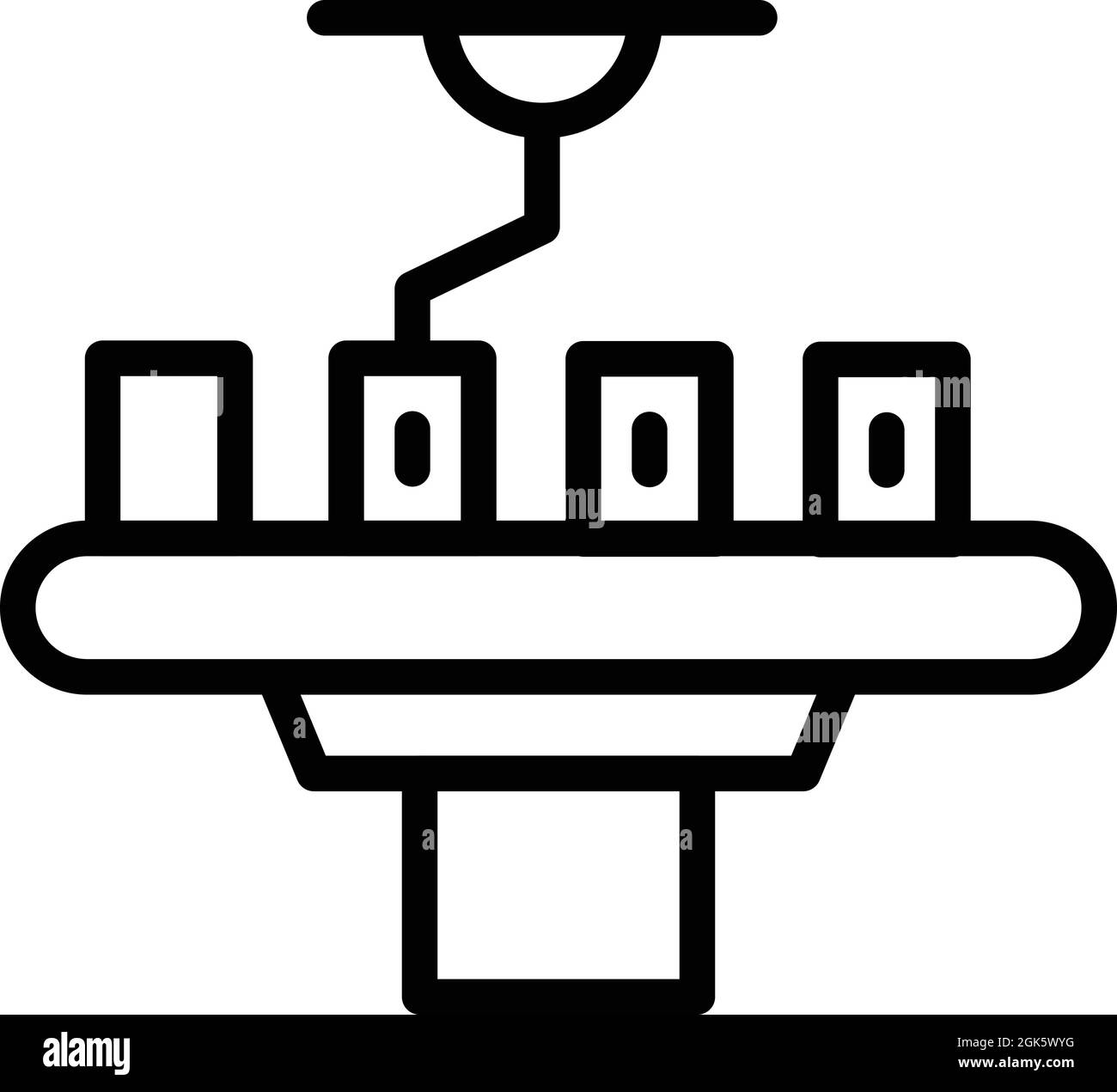 Serial manufacturing icon outline vector. Process production. Factory ...