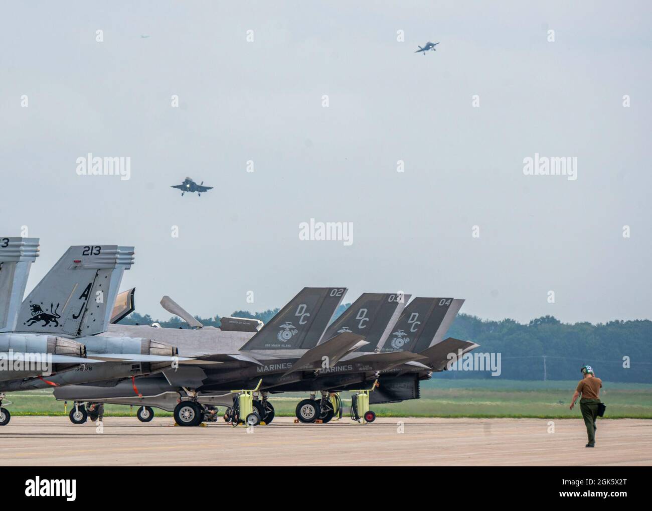 Aircraft participating in exercise Northern Lighting prepare to land at ...