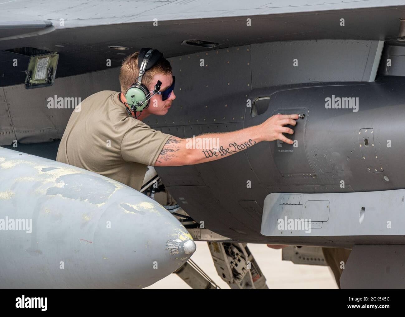 U.S. Air Force Senior Airman Trace Cannon, flightline crew chief ...