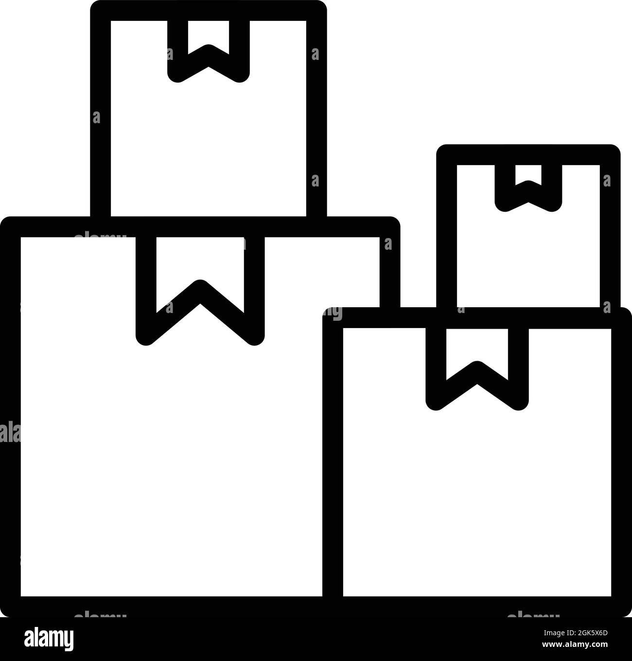 Factory boxes icon outline vector. Distribution storage. Warehouse ...