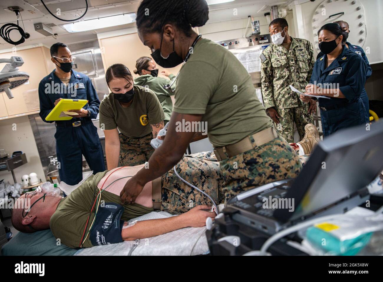 PACIFIC OCEAN (Aug. 10, 2021) U.S. Navy Hospital Corpsmen with the 11th ...