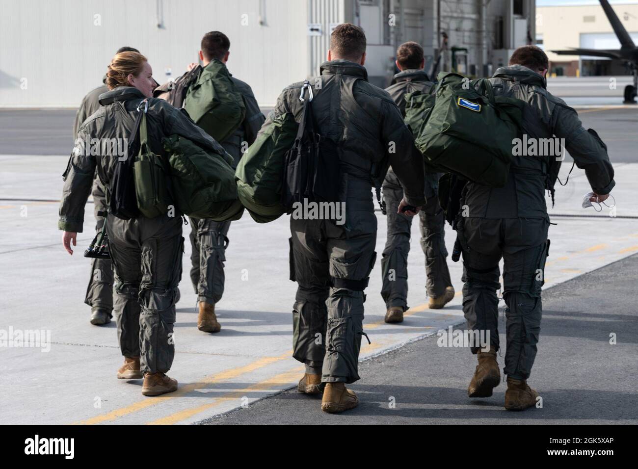 58th Fighter Squadron F-35A Lightning II pilots step to their jets Aug ...