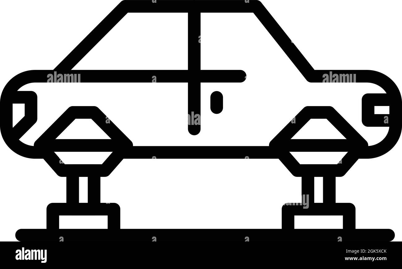 Auto production icon outline vector. Factory robot. Process equipment ...