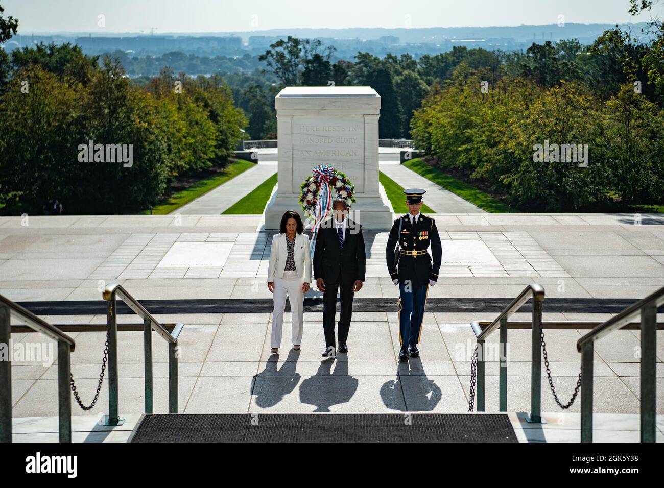 Donald W. Washington (center), director, United States Marshals Service ...