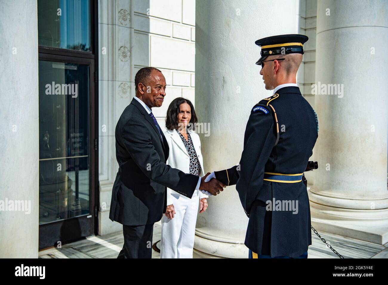 Donald W. Washington (left), director, United States Marshals Service ...