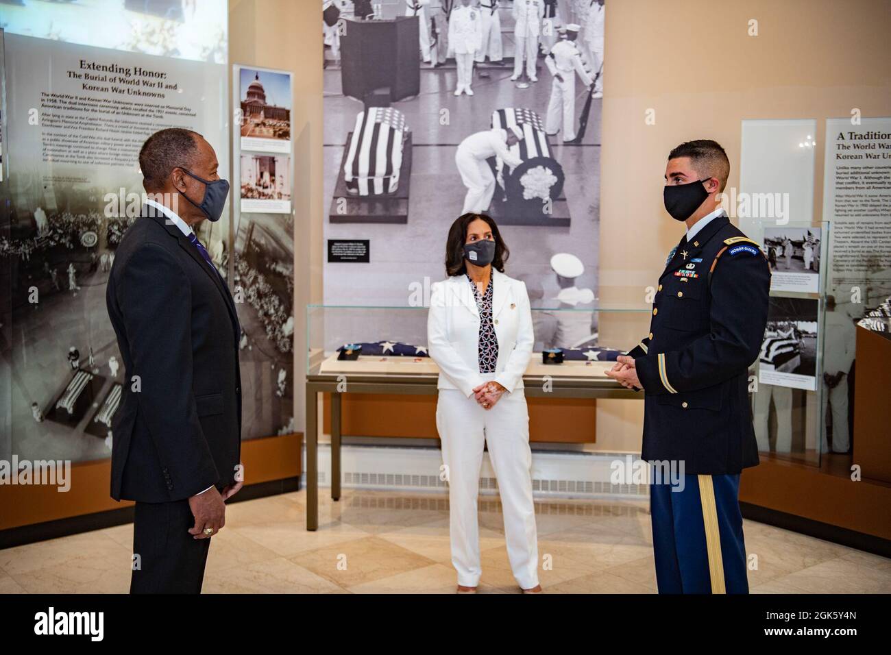 U.S. Army 1st Lt. Andrew Katz (right), Commander of the Guard at the ...