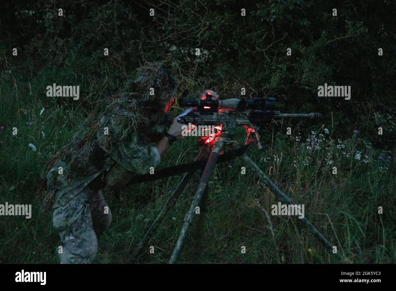 An Italian sniper prepares to fire during the Gone in 60 Seconds night ...