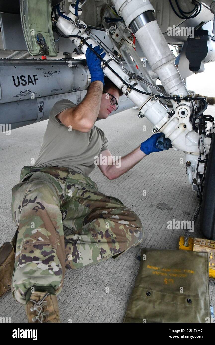 A tactical aircraft maintenance specialist assigned to the 148th ...