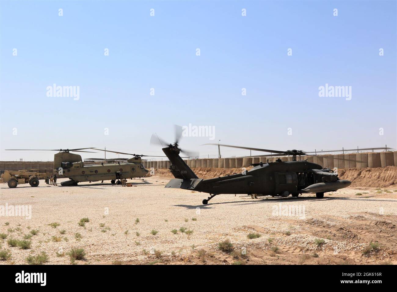 A Task Force Phoenix CH-47 Chinook helicopter from B Company, 1st ...