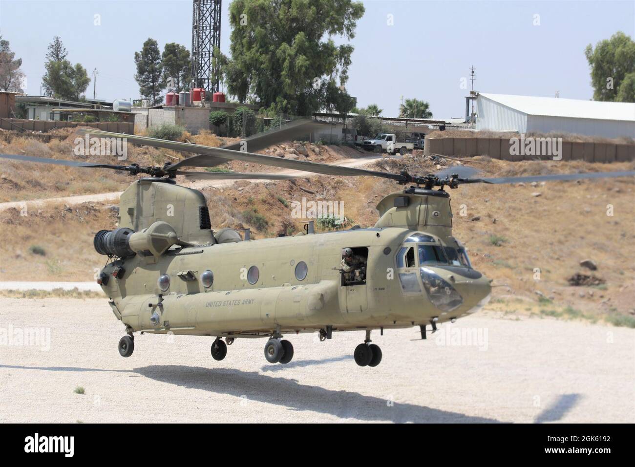A Task Force Phoenix CH-47 Chinook helicopter from B Company, 1st ...