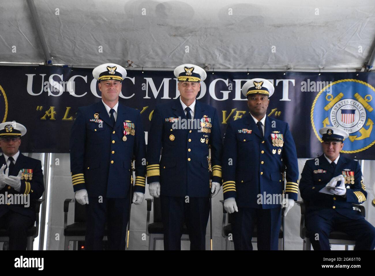 (Left-right) Capt. Alan McCabe, Vice Adm. Michael Mcallister, Pacific ...