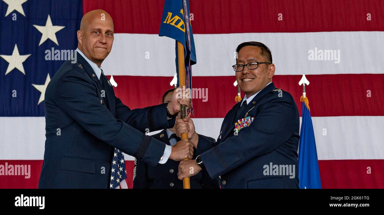 U.S. Air Force Col. Ryan Mihata, right, 86th Medical Group outgoing ...