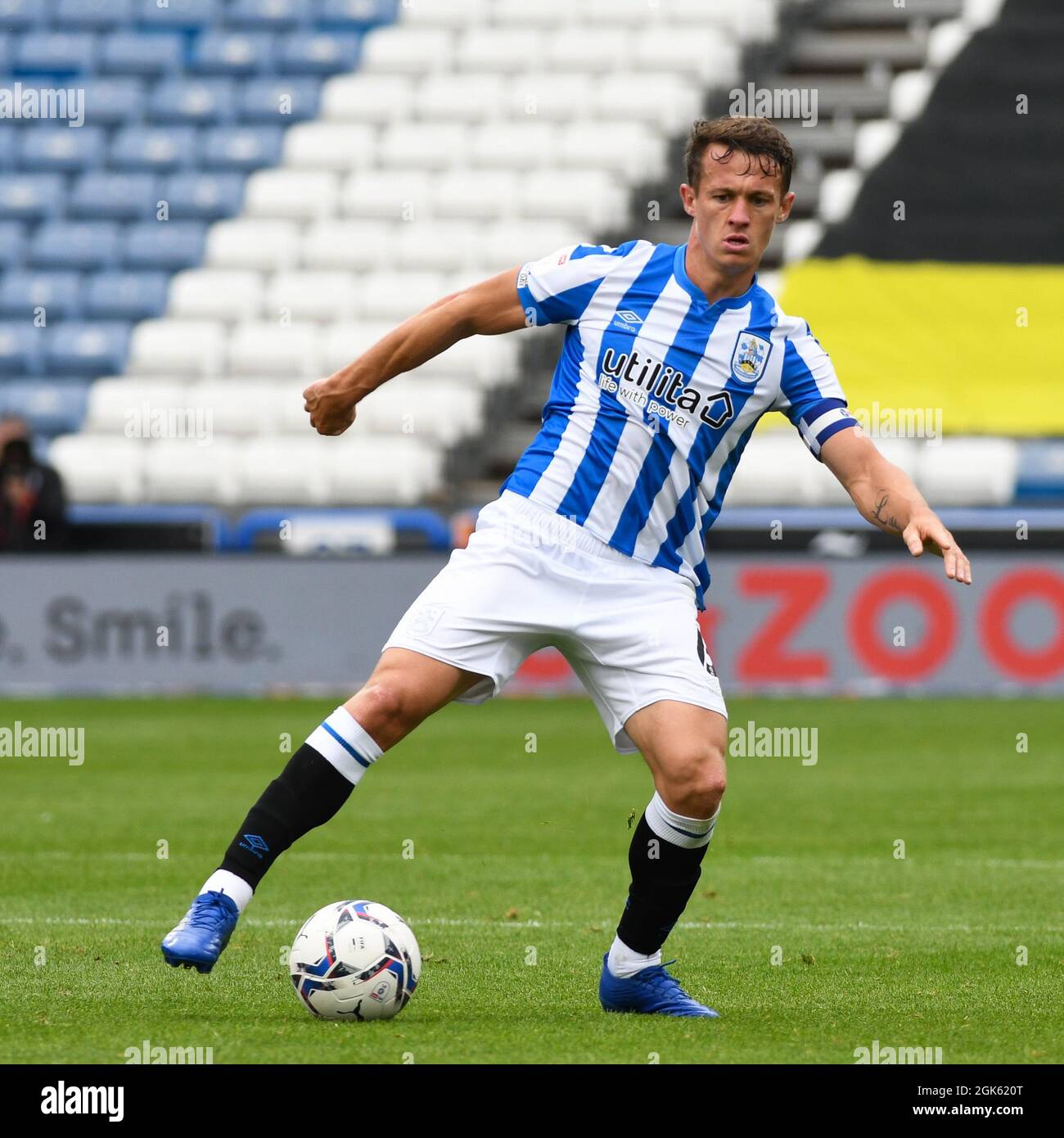 Huddersfield Town's Captain, Jonathan Hogg with the ball at feetPicture ...