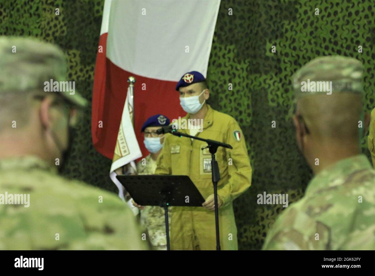 Outgoing commander Lt. Col. Francesco Colucei, with the Italian Army's ...