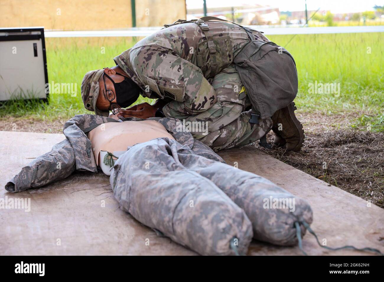 Spc. Rayquon Swanson, an Expert Infantry Badge candidate assigned to ...