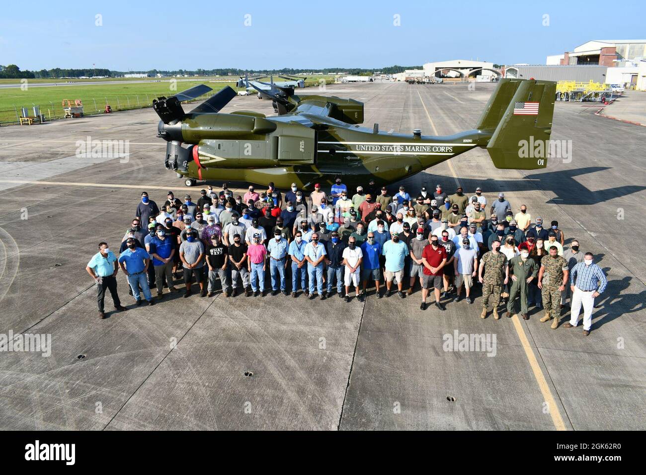 The Fleet Readiness Center East (FRCE) V-22 team poses with the first ...