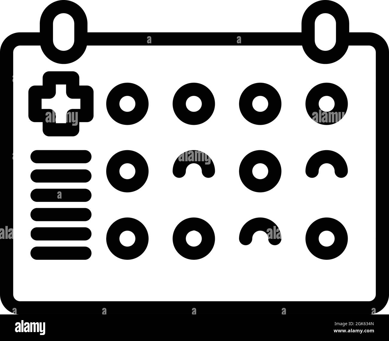 Medical schedule icon outline vector. Health treatment. Calendar ...