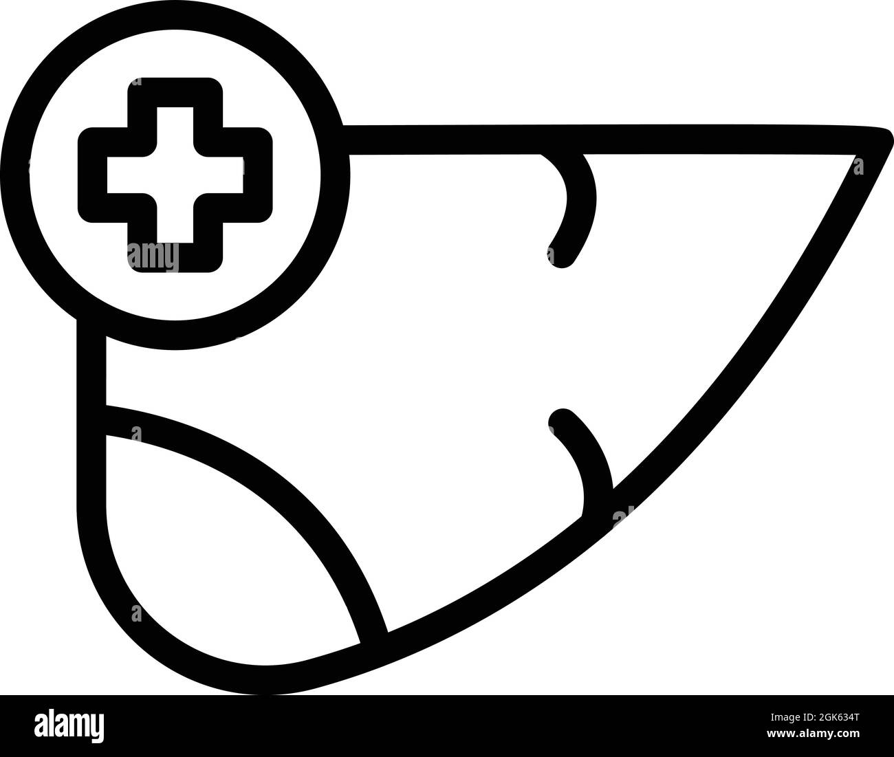 Liver treatment icon outline vector. Body disease. Health test Stock ...