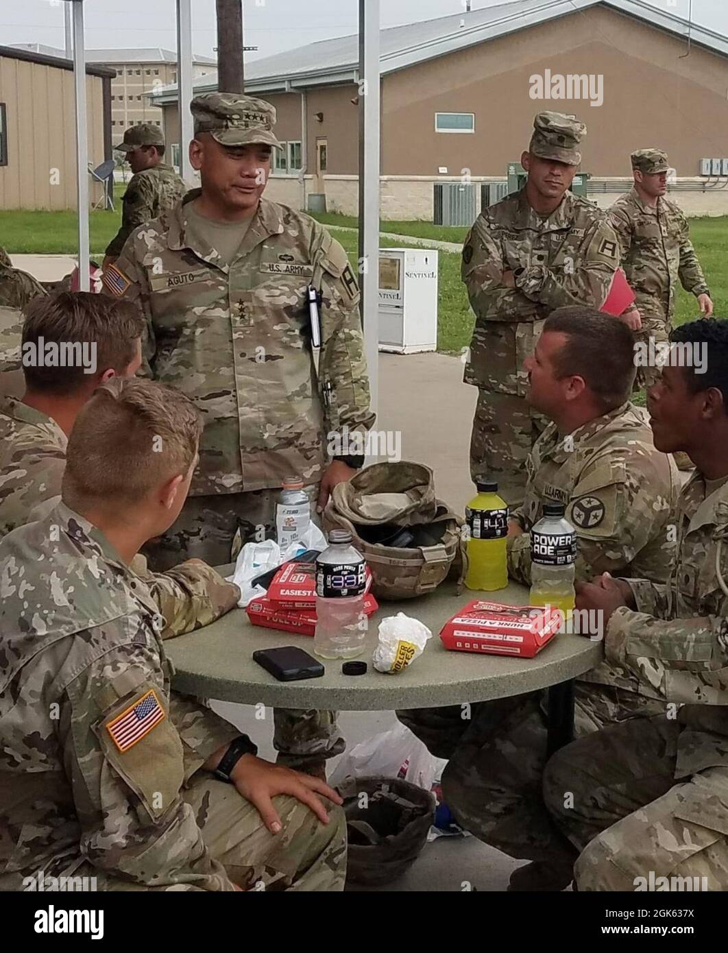 Lt. Gen. Antonio A. Aguto, commanding general of First Army (center ...
