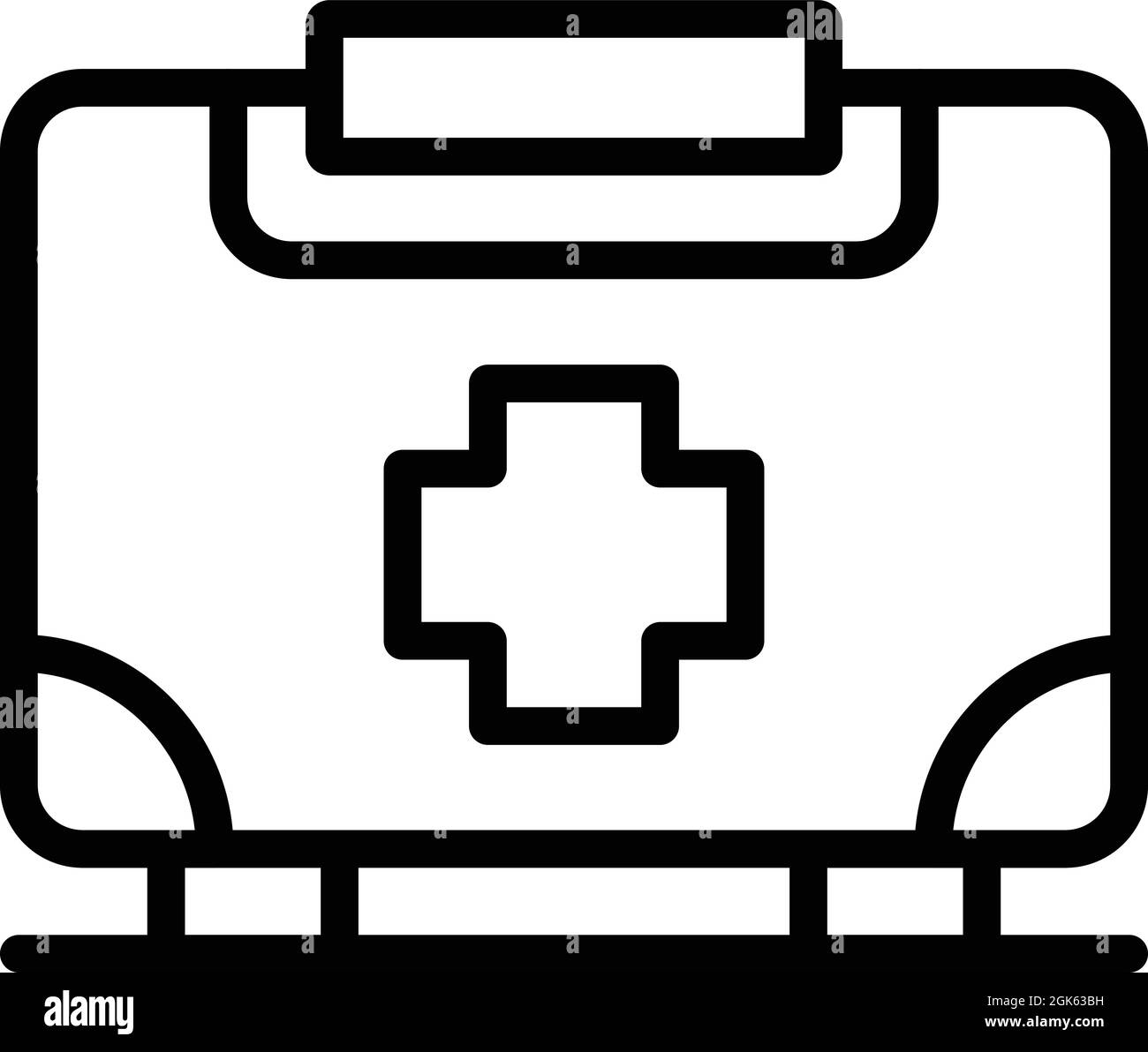 Medical kit icon outline vector. First aid. Pharmacy box Stock Vector ...