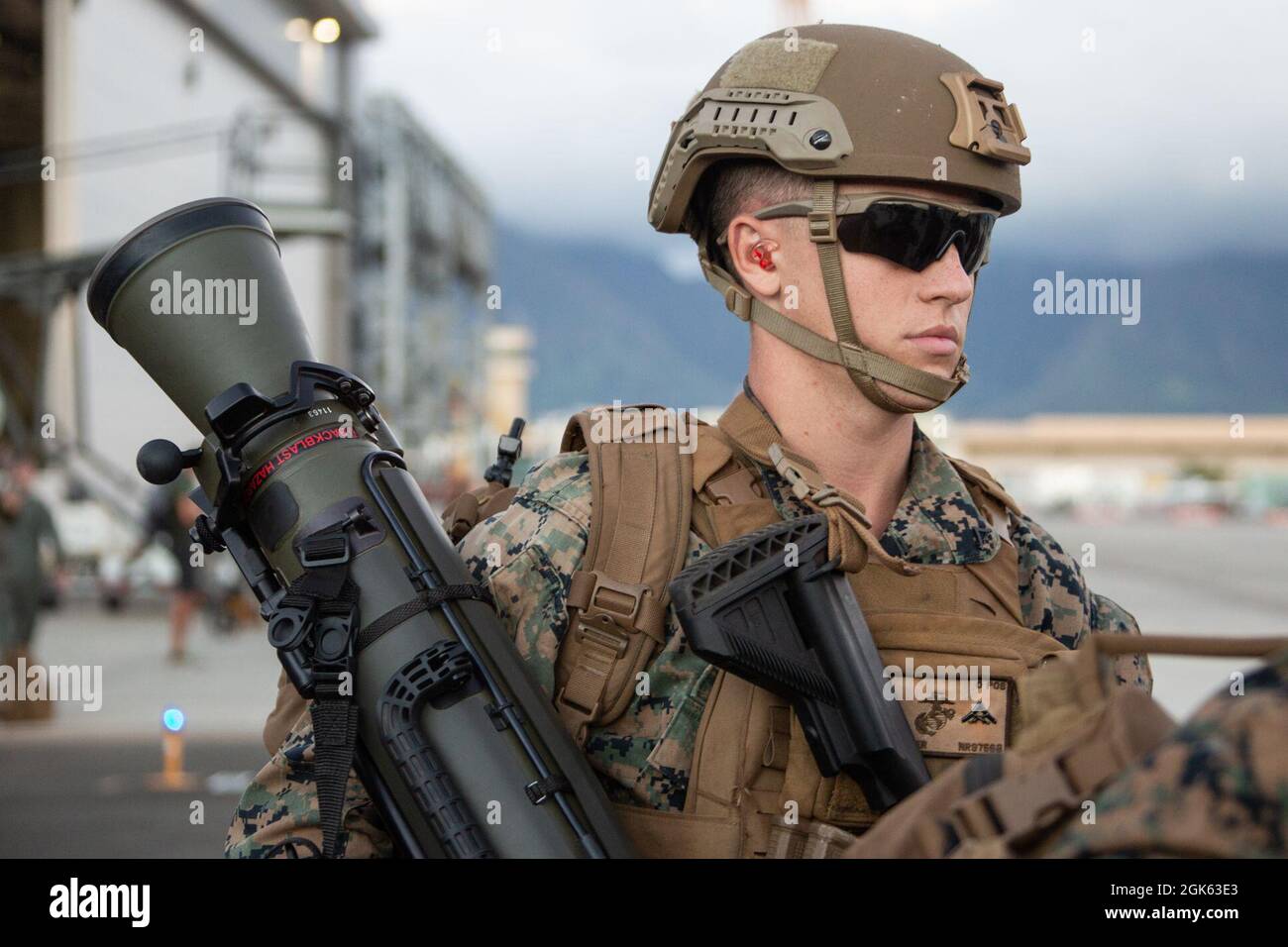 U.S. Marine Corps Lance Cpl. Nolan Rentschler, a machine gunner with ...