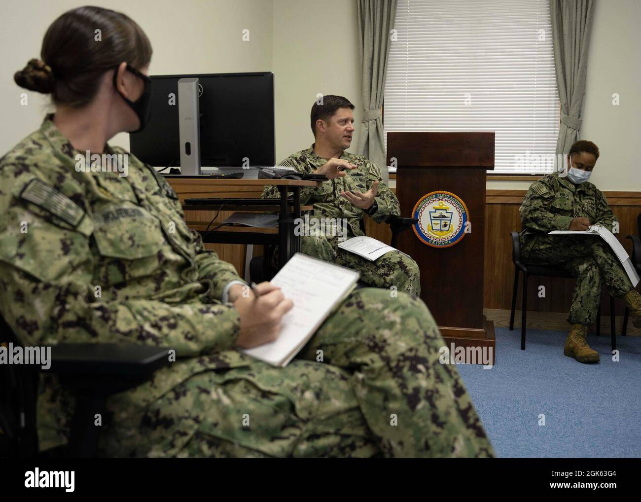 KADENA, Japan (Aug. 12, 2021) Senior Chief Electronics Technician Brian ...