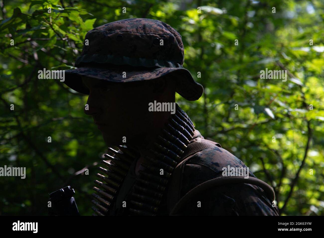 U.S. Marine Corps Pfc. Pierce Atkinson, a School of Infantry-East ...