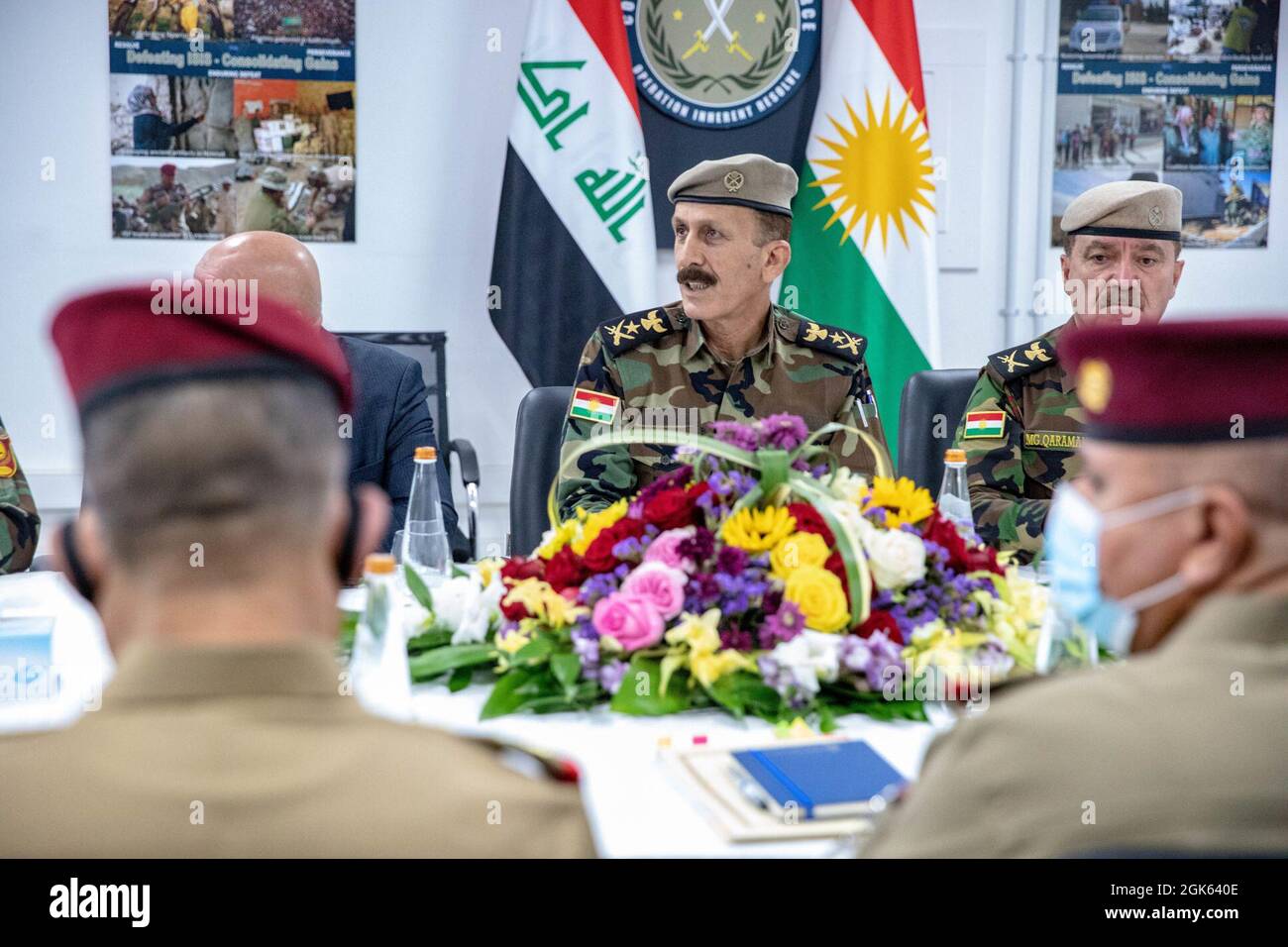 On August 12, 2021 at Erbil Air Base, Iraq, Military of Peshmerga Chief ...
