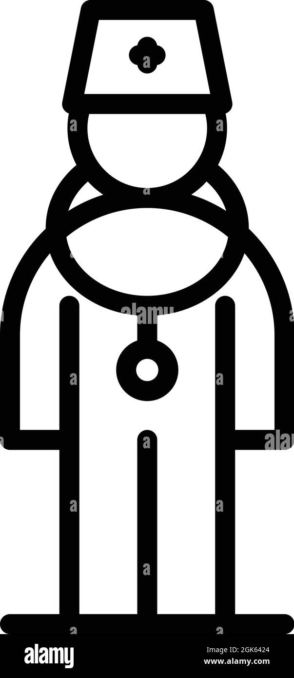 Family doctor icon outline vector. Patient care. Healthy medicine Stock ...