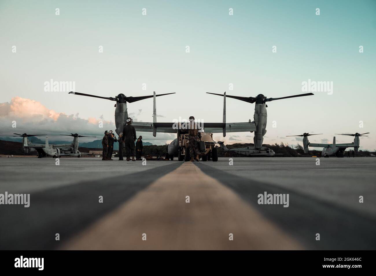 U.S. Marines with Marine Aviation Weapons and Tactics Squadron One load ...