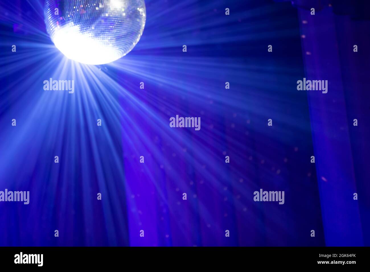 Stage ball spotlight on blue background Stock Photo - Alamy
