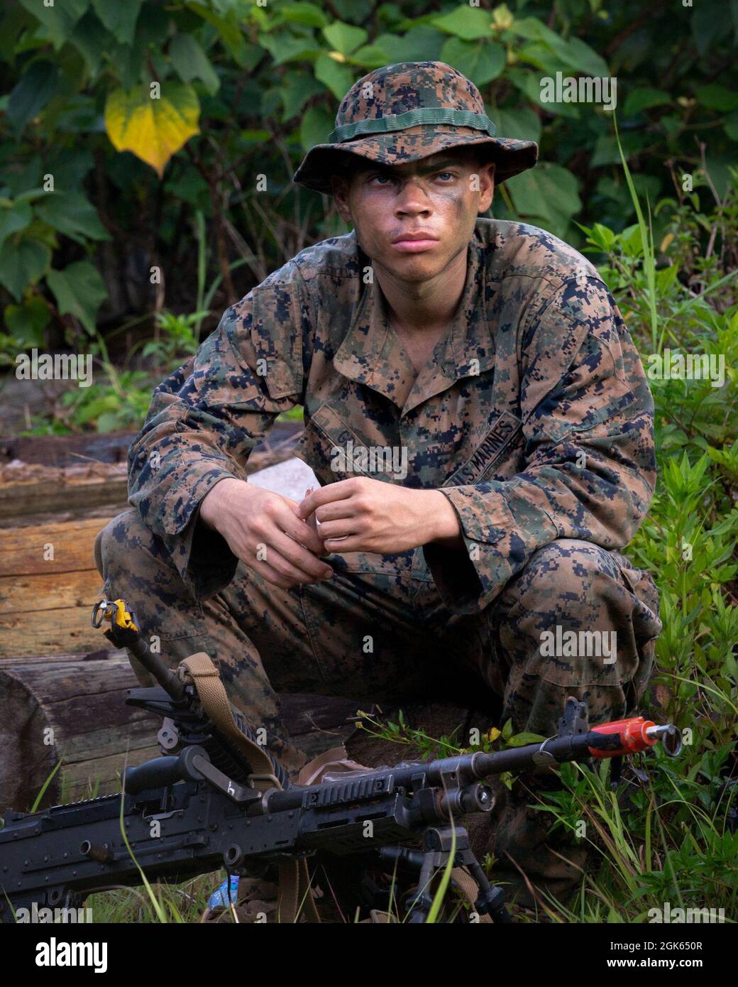 U.S. Marine Lance Cpl. Joshua Graves, a remote sensor operator, with ...
