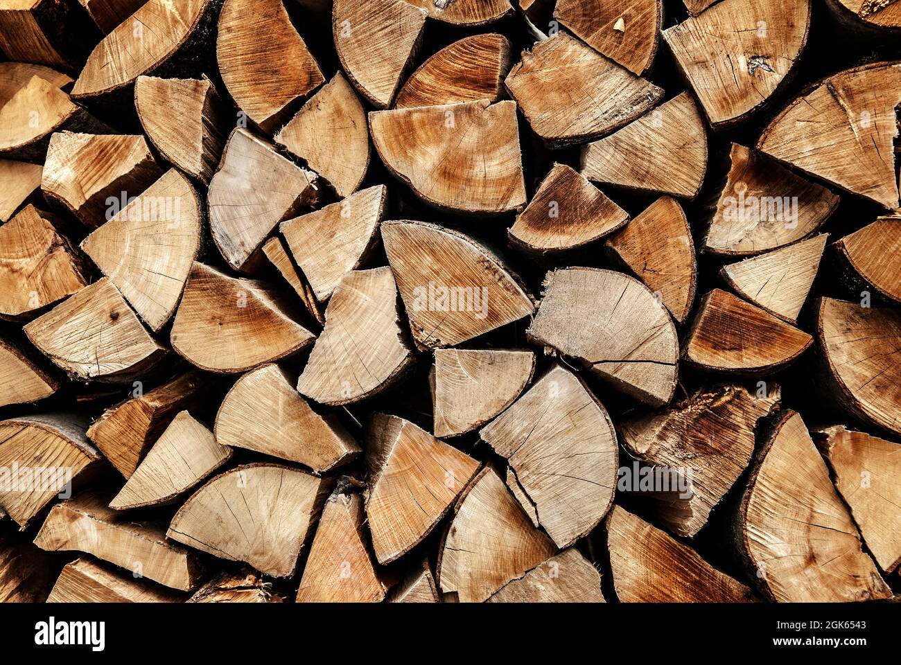 A stack wall of wooden logs texture background Stock Photo - Alamy