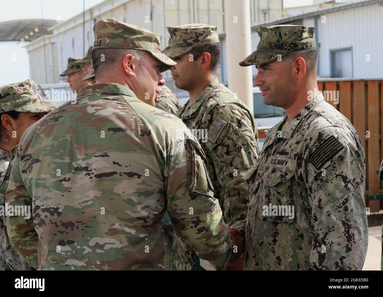 Lt. Col. Frank Tantillo, commander, Task Force Iron Gray, presents Army ...
