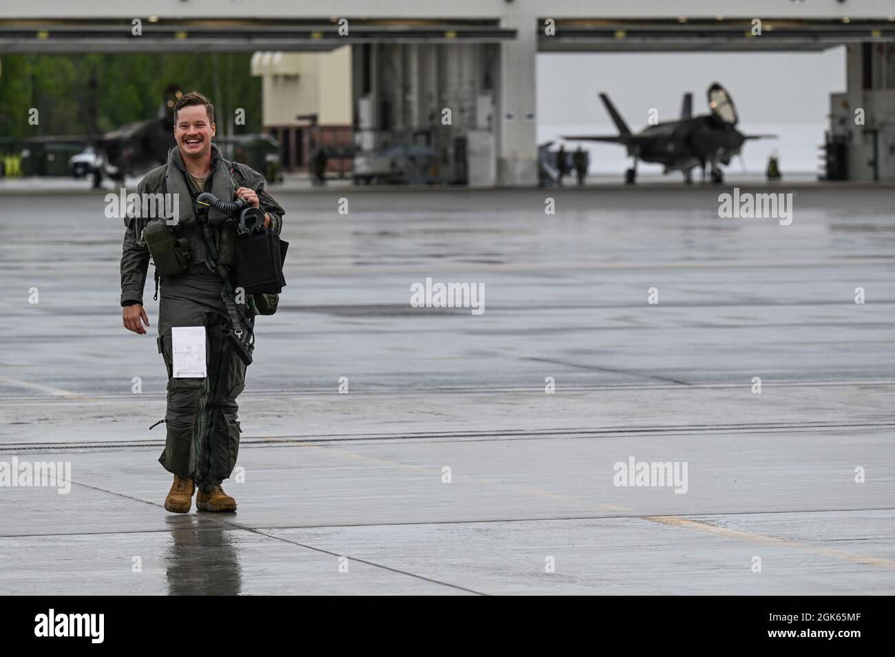 U.S. Air Force 1st Lt. Benjamin Hawkins, 58th Fighter Squadron F-35A ...