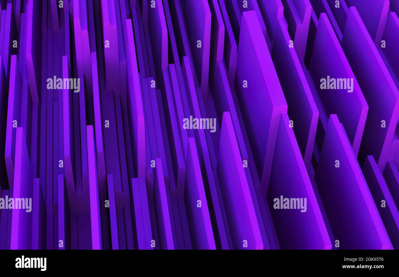 3d Illustration Abstract Purple bars Concept Rendered. Abstract ...