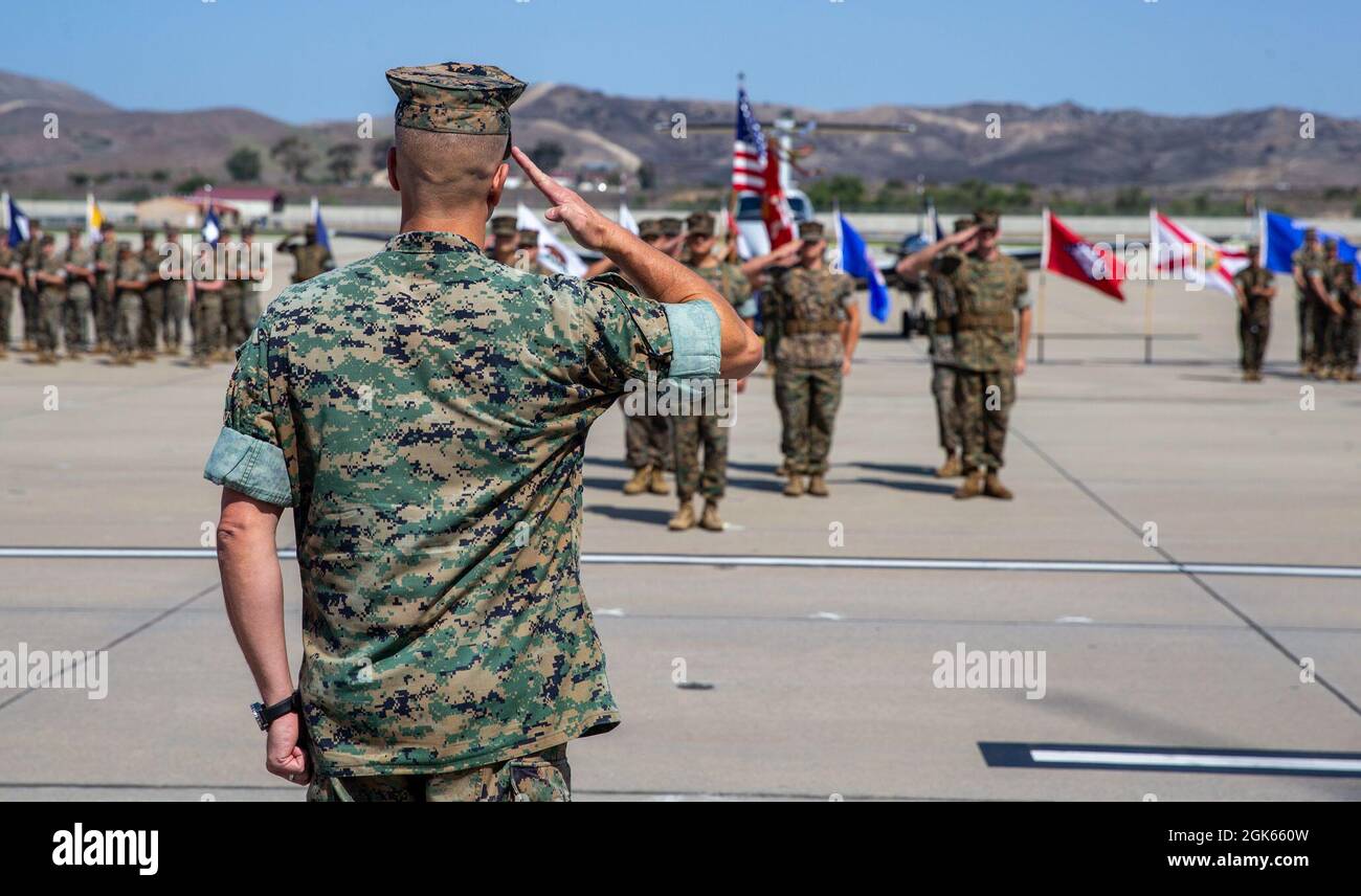 U.S. Marine Col. Richard T. Anderson, the outgoing commanding officer ...
