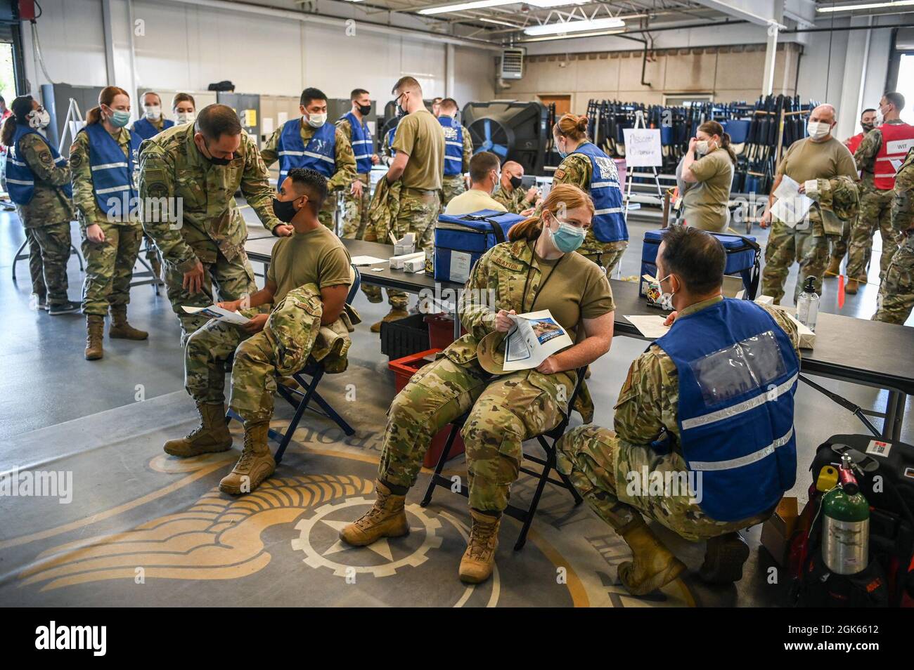 Members from 75th Medical Group simulate dispensing the anthrax ...