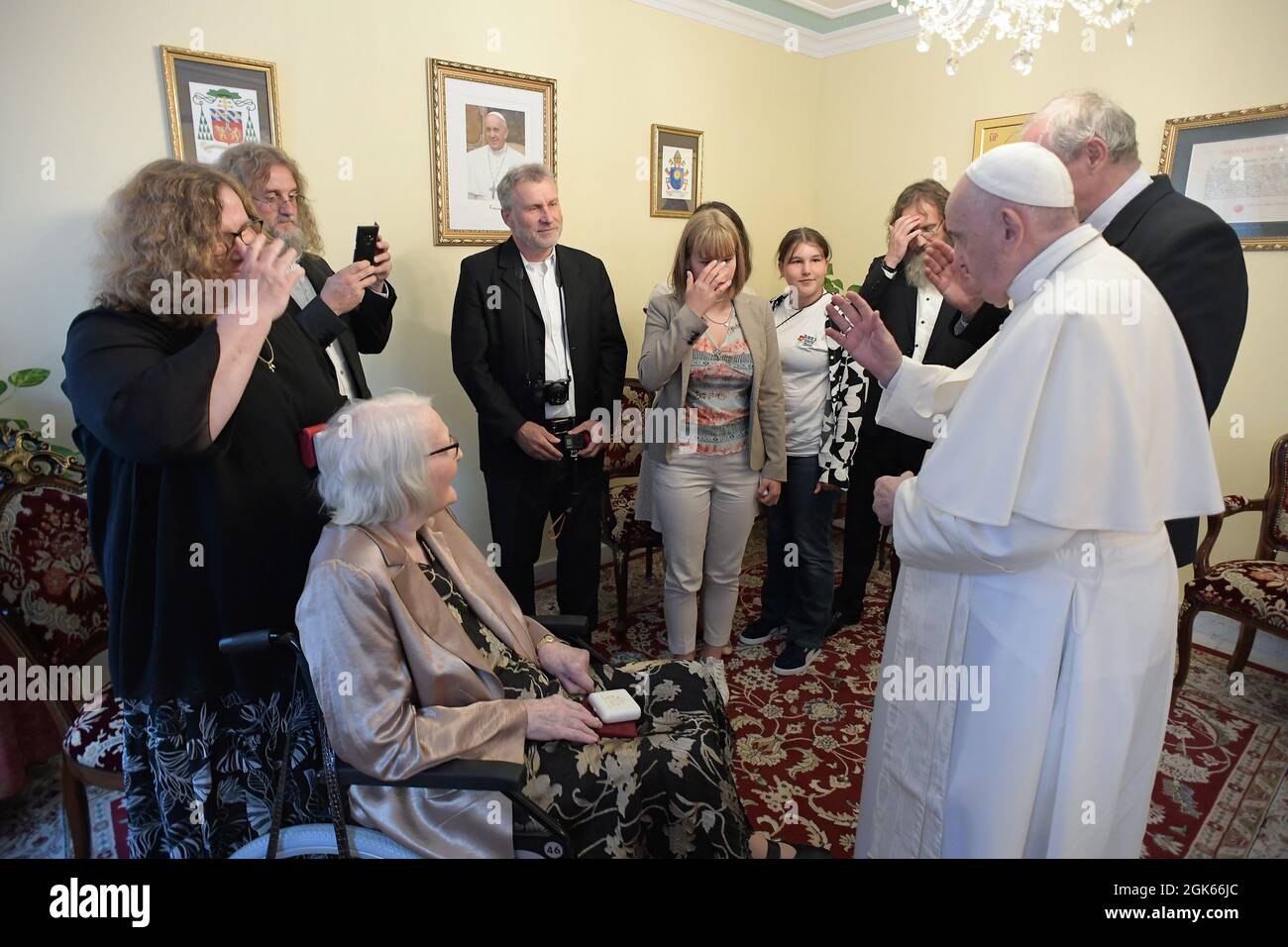 Msgr robert bezak archbishop emeritus of trnava and family hi-res stock ...