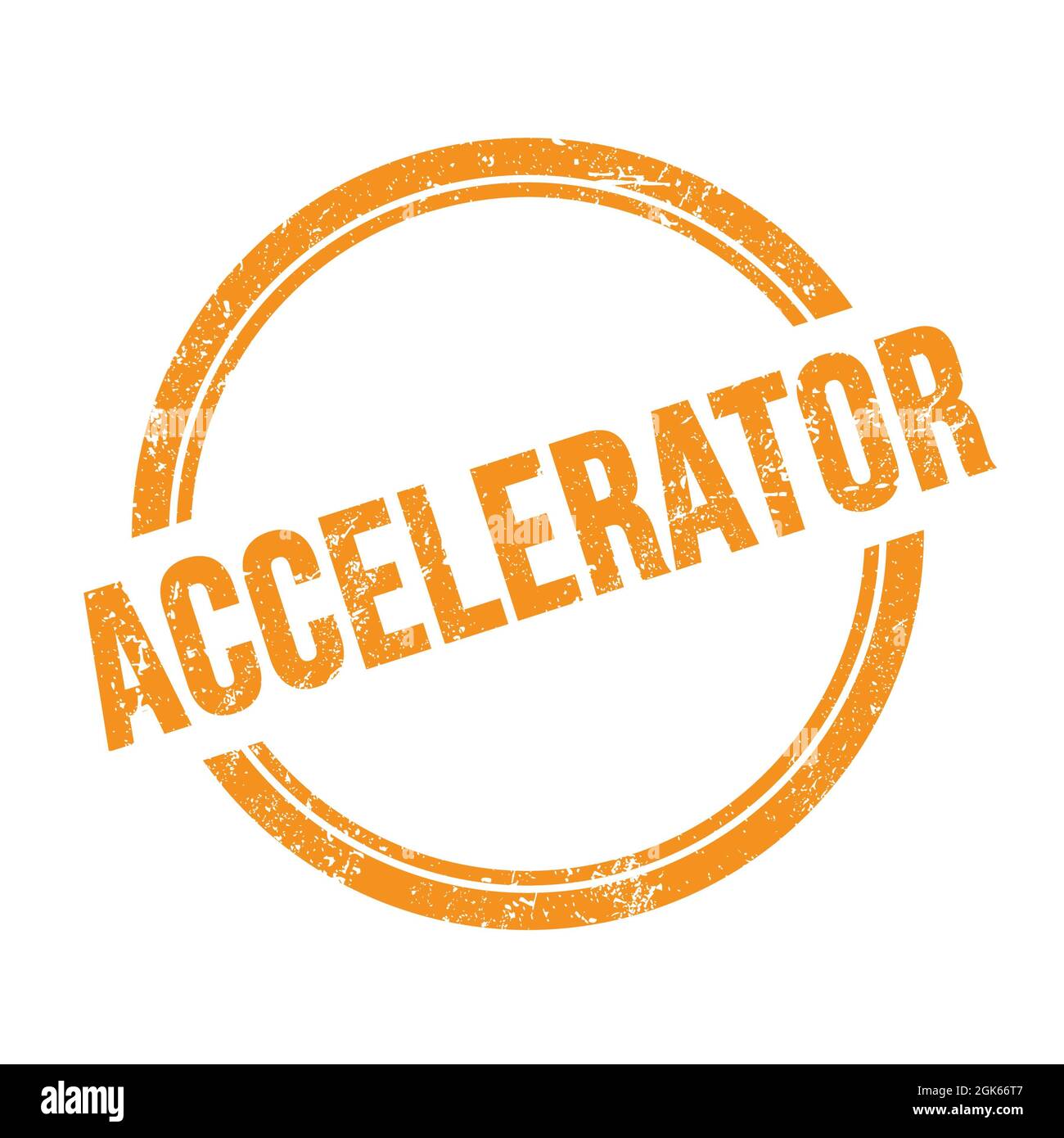 ACCELERATOR text written on orange grungy vintage round stamp Stock ...