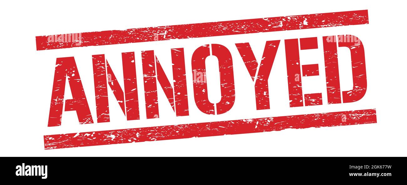 Annoyed stamp Cut Out Stock Images & Pictures - Alamy