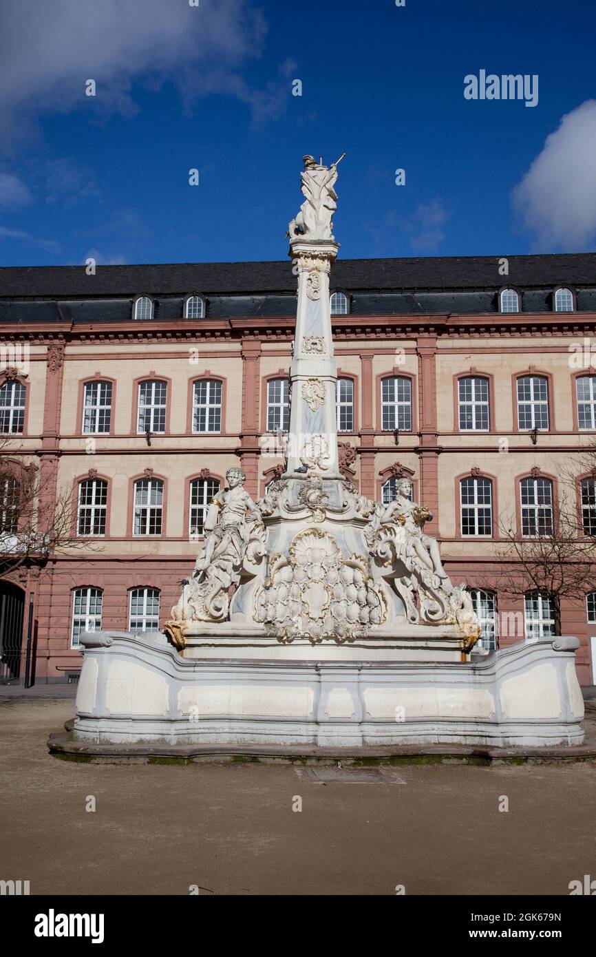The attractive and historic centre of the town of Trier in Germany ...