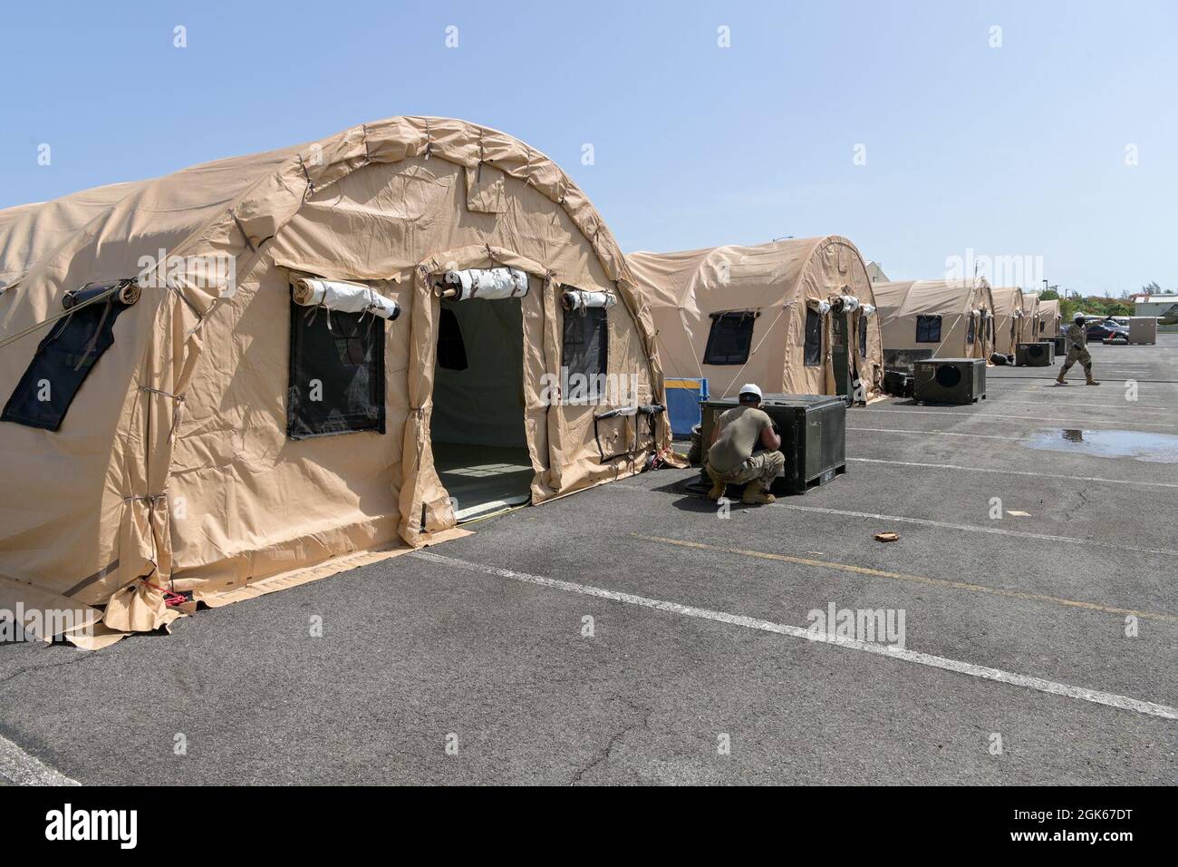 U.S. Airmen with the 156th Civil Engineer Squadron, Puerto Rico Air ...