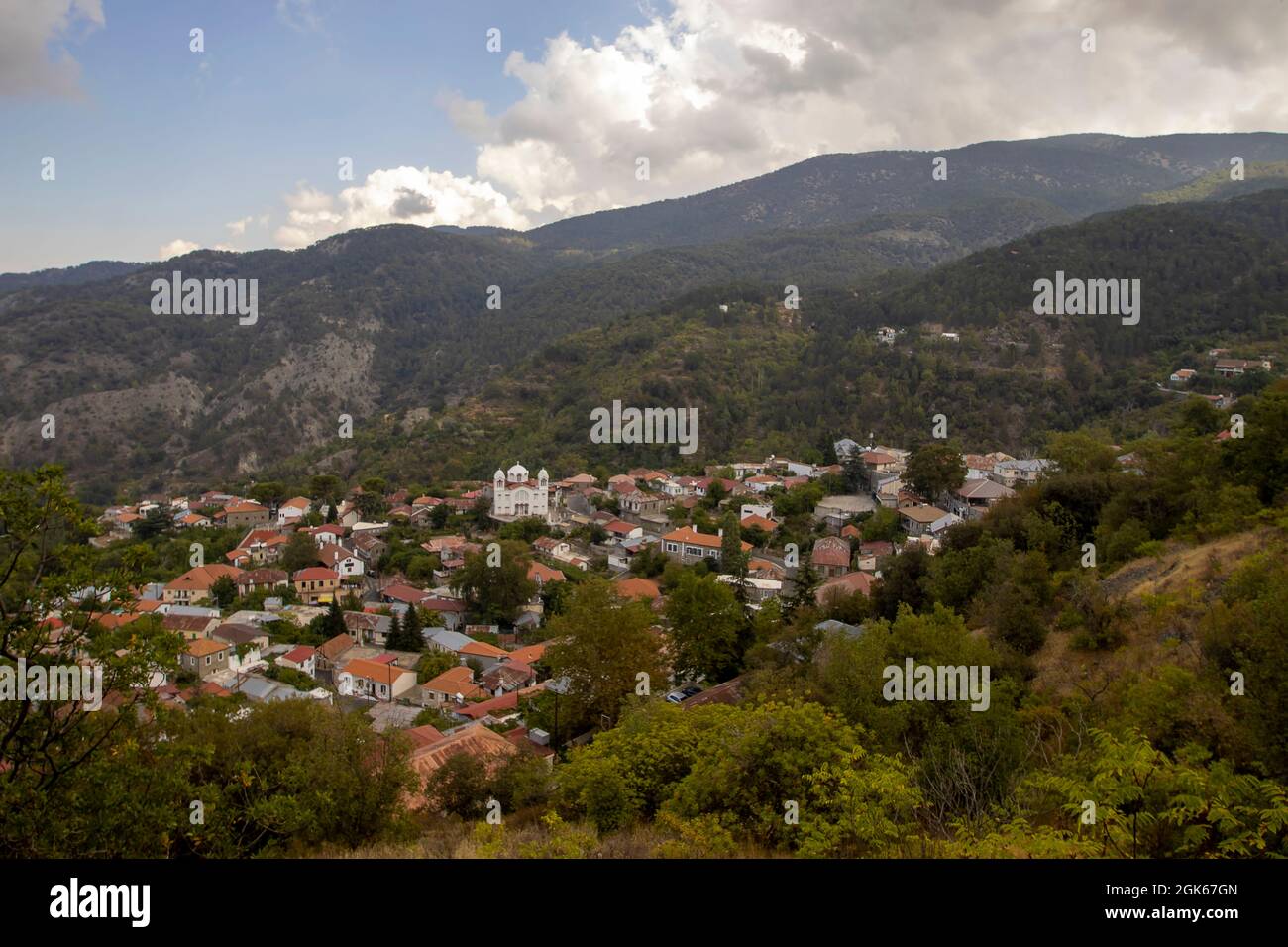 The scenery in the Troodos Mountains in Cyprus Stock Photo - Alamy