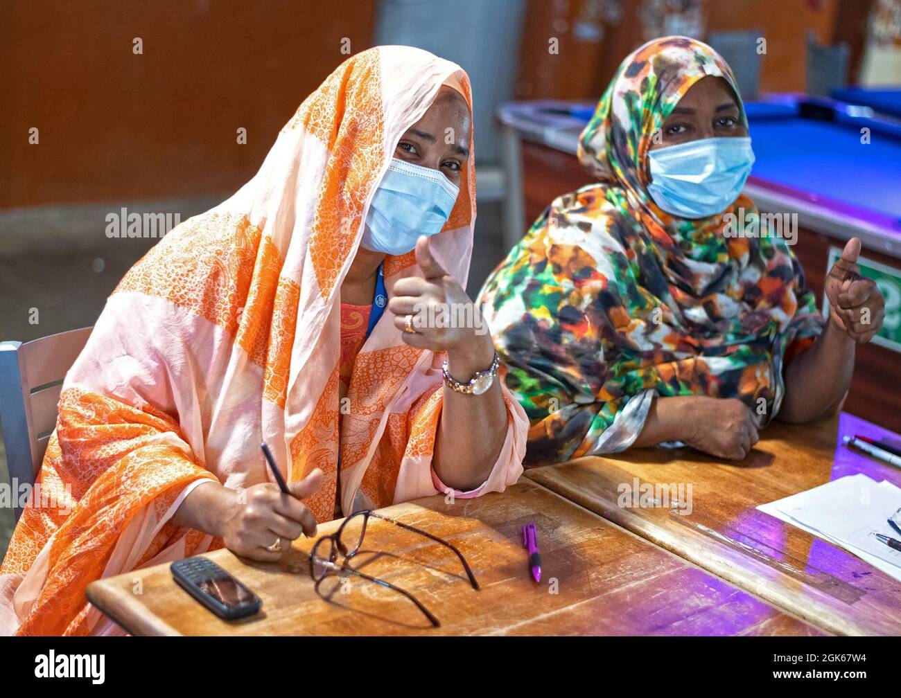 CAMP LEMONNIER, Djibouti (August 13, 2021) Fatouma Mohamed and Deka ...